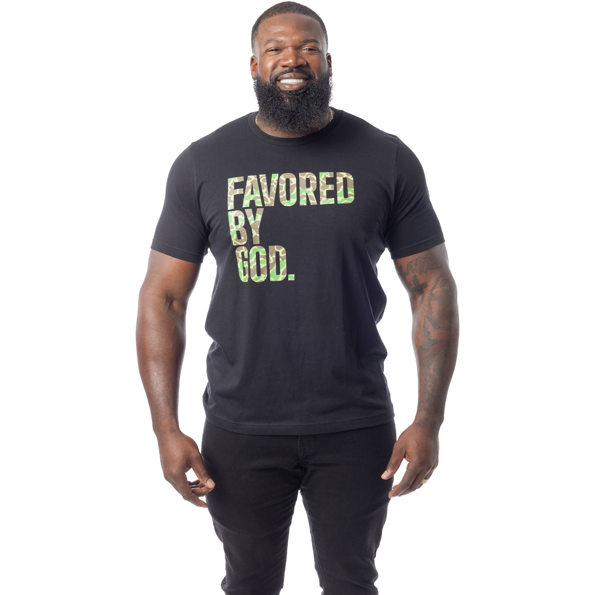 Favored By God Camo Unisex Tee | Christian Apparel | Used By God